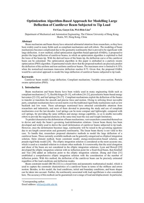 Optimization Algorithm Based Approach For Modelling Large Deflection Of