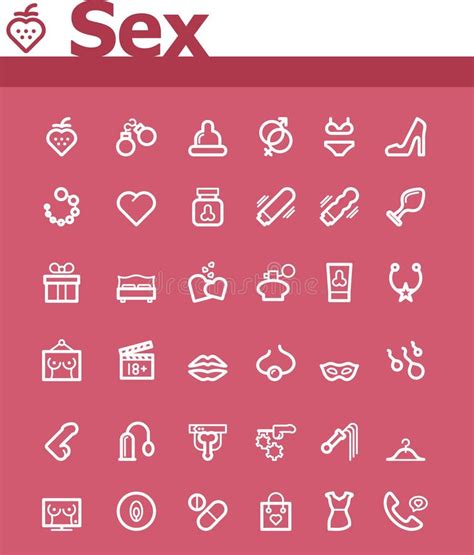 Simple Sex Related Icons Стоковых иллюстраций и клипартов 8 Стоковых