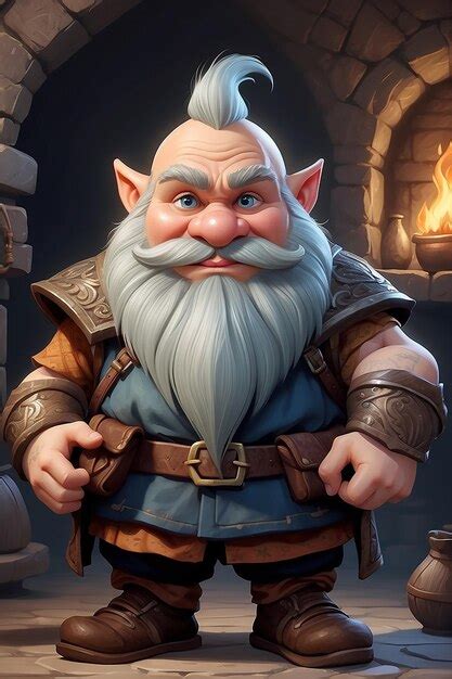 Premium Photo Realistic Fantasy Illustration Dwarf