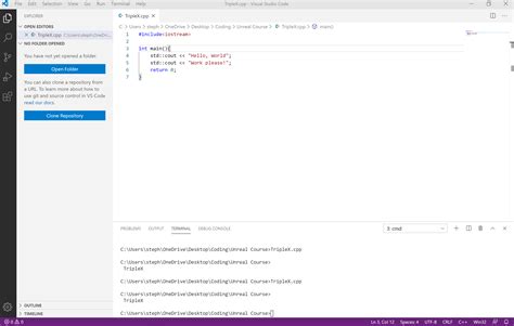 C TripleX Game Hello World Not Showing Ask GameDev Tv