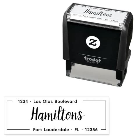 Elegant Script Housewarming Return Address Self In Self Inking Stamp
