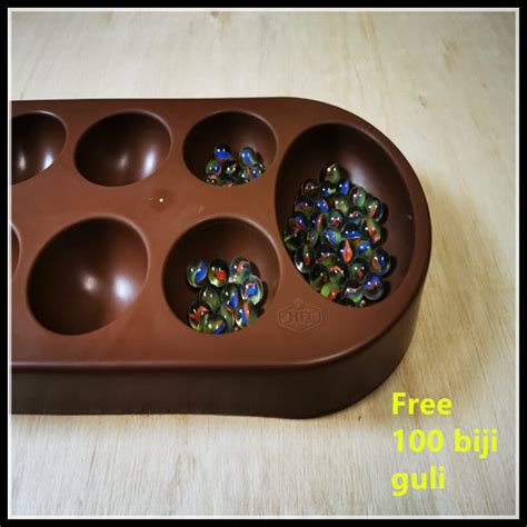 Congkak Tradisional Plastik Percuma 100 Biji Guli Free 100 Pcs Marble