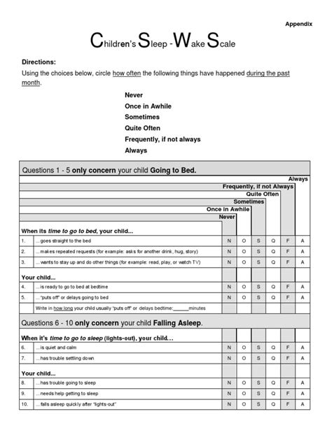 Csws Pdf Psychological States Sleep