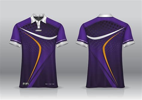 유니폼 템플릿에 대한 Tshirt 폴로 스포츠 디자인 골프 저지 모형 프리미엄 벡터