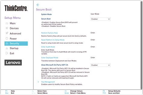 Secure Boot Lenovo CDRT Docs Site