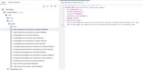 Sap Hana Native Create Database Artifacts Using Core Data Services Cds Sap Tutorials