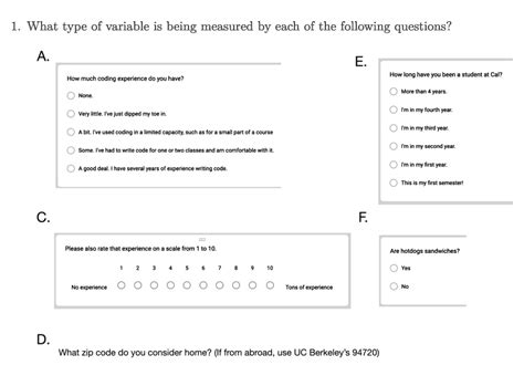 Solved The Types Of Variables Continuous Numerical Variable Discrete