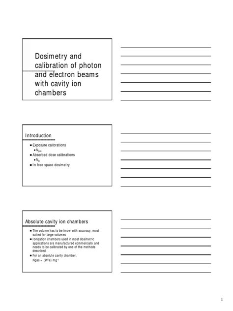 Chap 13 Dosimetry And Calibration Of Photon And Electron Bea Pdf
