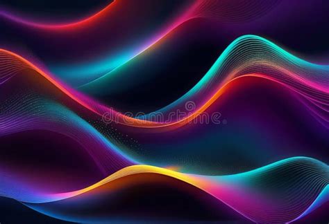 Abstract Gradient Wave Of Particles Big Data Digital Background Stock