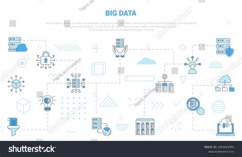 Big Data Concept Icon Set Template Stock Vector Royalty Free 2265624595 Shutterstock