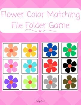 Spring Flower Color Matching File Folder Game By PartyInPre K TPT