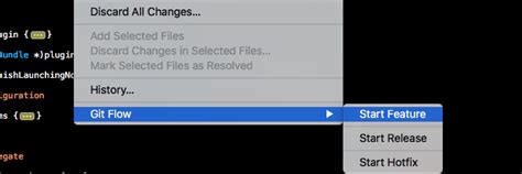 GitHub Aperechnev Xcode Gitflow Plugin Git Flow Plugin For Xcode XCODE DOES NOT SUPPORT