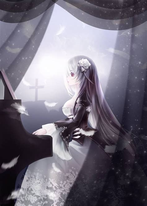 Creepy Anime Girl With White Hair Creepy Anime Girl With White Hair
