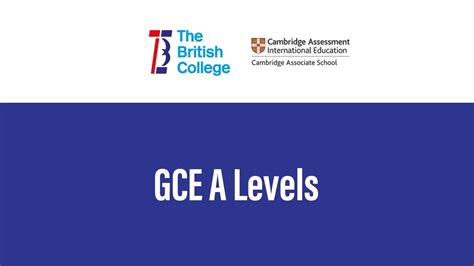 Gce A Levels Youtube