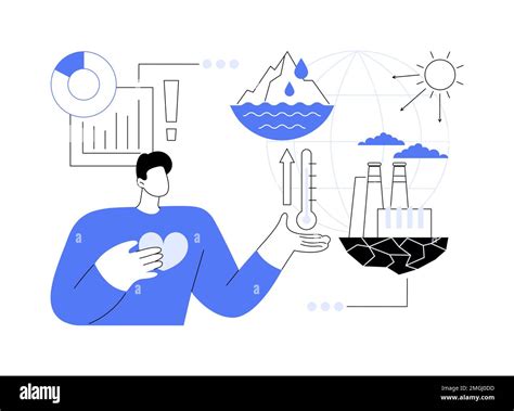 Melting Glaciers Abstract Concept Vector Illustration Stock Vector