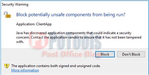 Block Potentially Unsafe Components In Dop Finacle