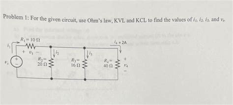 [solved] please help asap problem 1 for the given circuit
