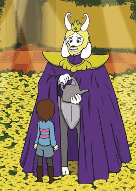 Undertale Game Fanart Print Asgore Frisk X Wall Art Poster Etsy