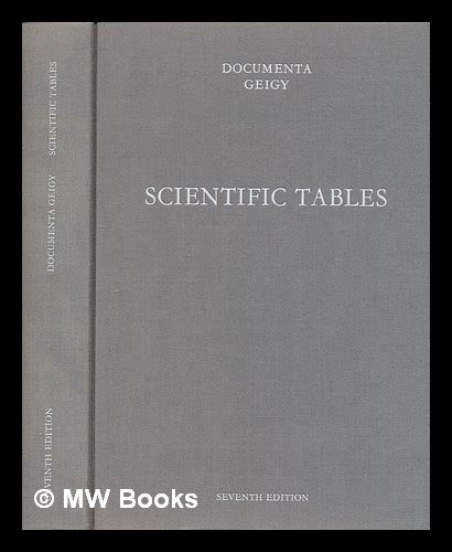 Scientific Tables Edited By K Diem And C Lentner By Diem K