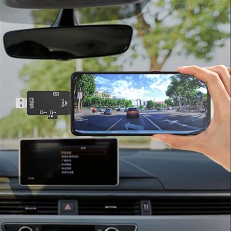 Хъб 6 в 1 четец на карти USB флашка Type C USB OTG TF SD KINSI plug and play бял eMAG bg