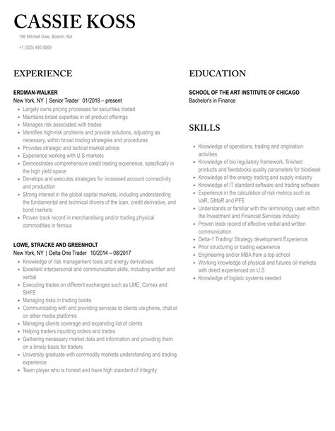 Trader Resume Samples Velvet Jobs Trader Resume Samples Velvet Jobs