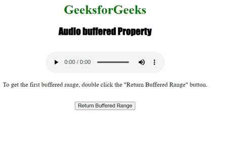 html dom audio buffered property geeksforgeeks