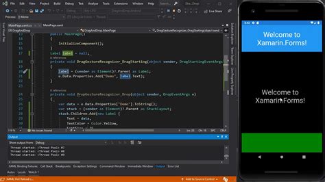 Xamarin Gesture Drag And Drop Text Youtube