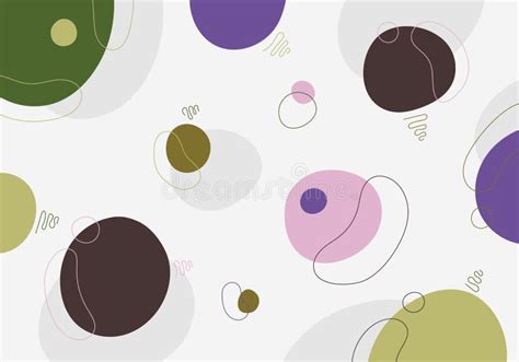 Abstract Doodle Colorful Template Design Decorative Artwork With Minimal Shape Style