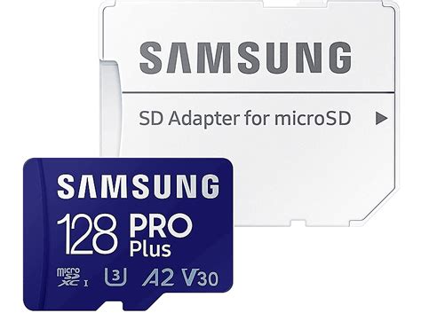 SAMSUNG MB-MD128KA/EU PRO PLUS MICROSD CARD (2021) 128GB, Micro-SD ...