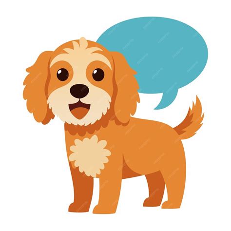 Cockapoo Dog Speaks Kawaii Premium Ai Generated Vector
