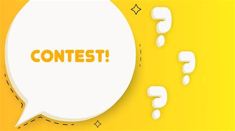 Contest Banner Speech Bubble With Contest Text Business Concept 2d Illustration Pop Art