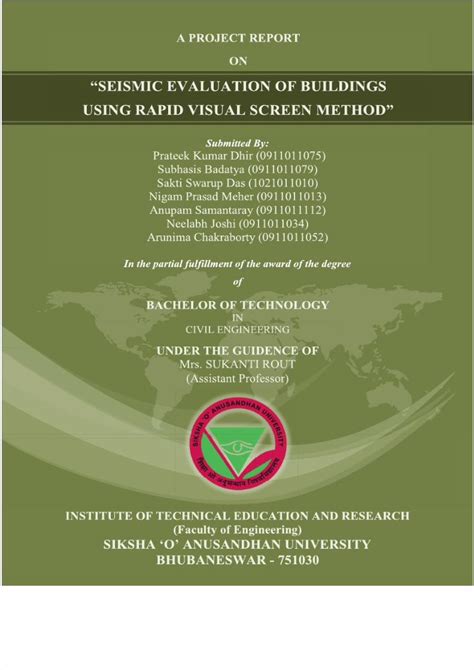 Pdf Seismic Evaluation Of Buildings Using Rapid Visual Screening Method Dokumentips