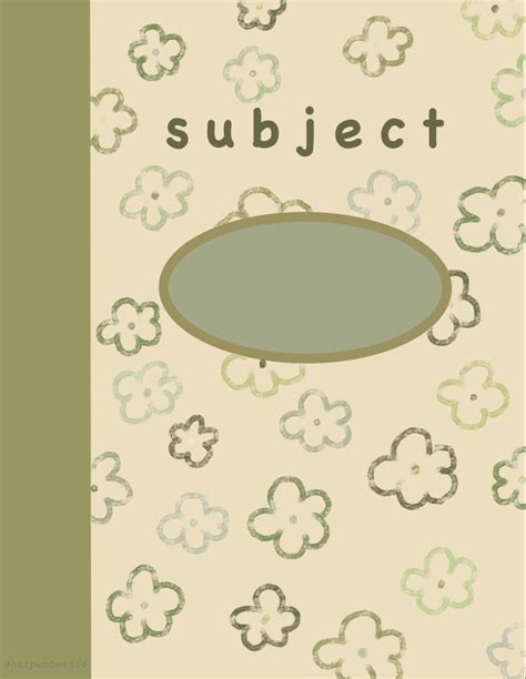 Subject Notebook Cover Design