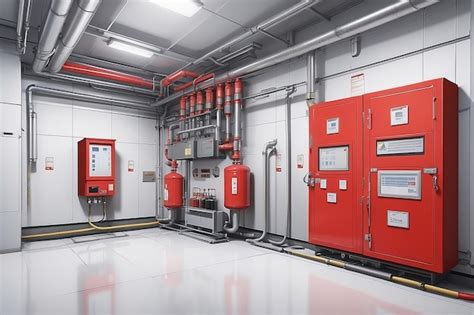 Fire Extinguishing System Service Concept Industrial Fire Control