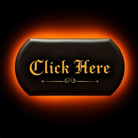 click here text in renaissance script backlit with a soft warm amber