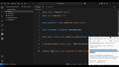 Nodejs Tutorial To Convert Microsoft Excel Xlsx File To Json File