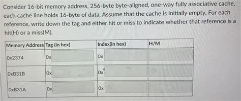 Solved Consider 16 Bit Memory Address 256 Byte Solved Consider 16 Bit Memory Address 256 Byte
