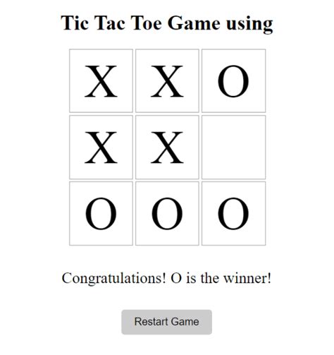 Tic Tac Toe Javascript Step By Step Tutorial Letstacle