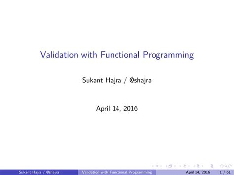 Scala Validation With Functional Programming Ppt