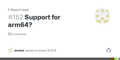Support For Arm64 · Issue 152 · F Stackf Stack · Github