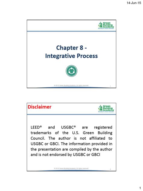Chapter 8 Integrative Process Pdf Green Building