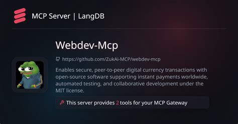 Webdev Mcp Langdb