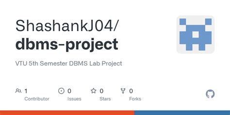 GitHub ShashankJ04 Dbms Project VTU 5th Semester DBMS Lab Project
