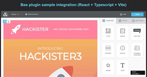 Bee Plugin React Typescript Vite Codesandbox