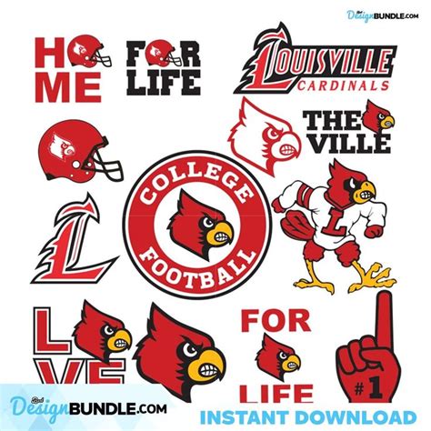 Louisville Cardinals Football Team Logo Svg Sport Svg Sport Logo Team Svg Football Logo Team