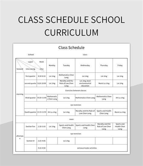Free Babe Curriculum Templates For Google Sheets And Microsoft Excel Slidesdocs