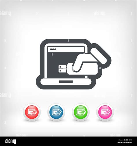 Usb Computer Icon Stock Vector Image Art Alamy