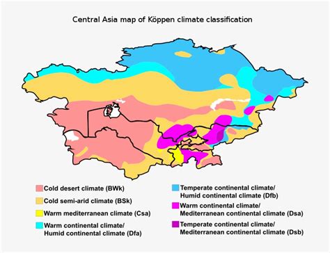 Central Asia Map Of Köppen Climate Classification Koppen Climate