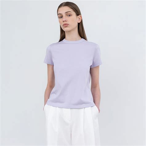 인사일런스 우먼 W 수피마 코튼 프리미엄 티셔츠 Lavender 위시버킷