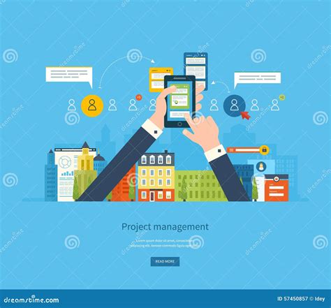 Flat Design Illustration Concepts For Business Stock Vector Illustration Of Icon Market 57450857